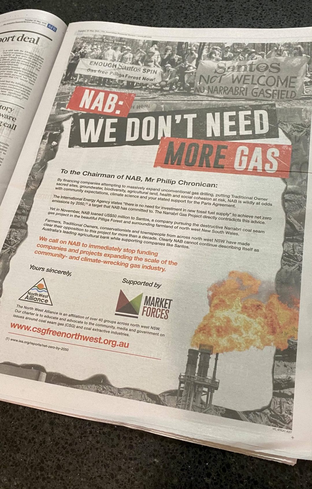 Communities in North West NSW tell NAB: stop funding expansion of gas ...