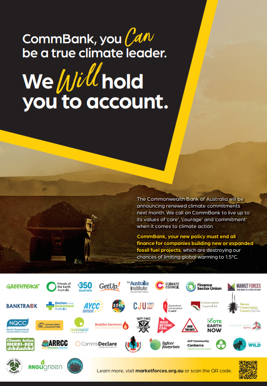 Warning Sent To Commonwealth Bank Ahead Of Crucial Climate Policy Warning Sent To Commonwealth Bank Ahead Of Crucial Climate Policy